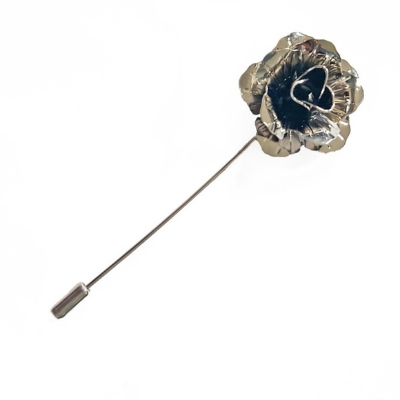 PiecesEtcStore | Accessories | Mens 3d Metal Rose Lapel Pin Brooch ...